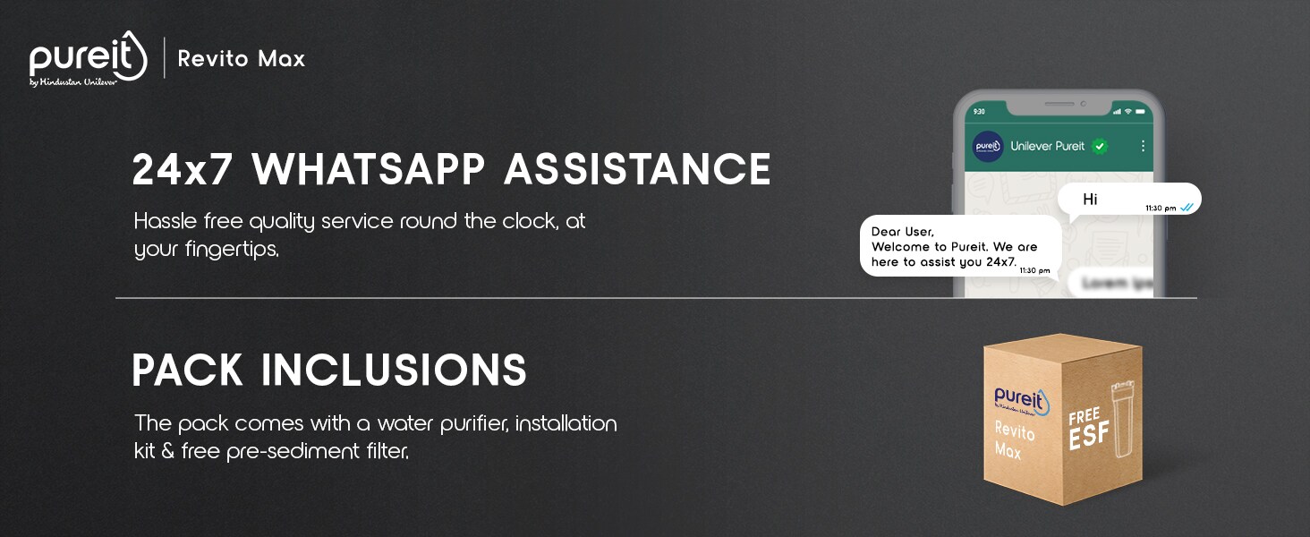 Buy HUL Pureit Revito Max 9 litres RO+MF+UV Water Purifier Online at ...