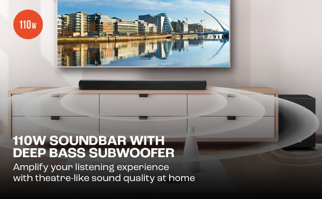 JBL Cinema SB140 2.1 Channel Sound Bar with Dolby Digital, Black - JioMart