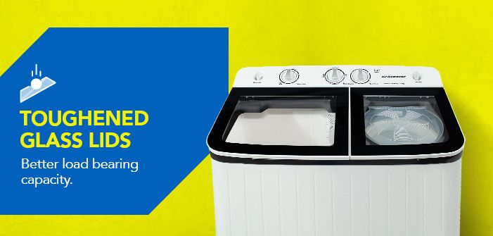 Kelvinator 7.0 Kg Top Load Semi-Automatic Washing Machine, KWS-C700BK ...