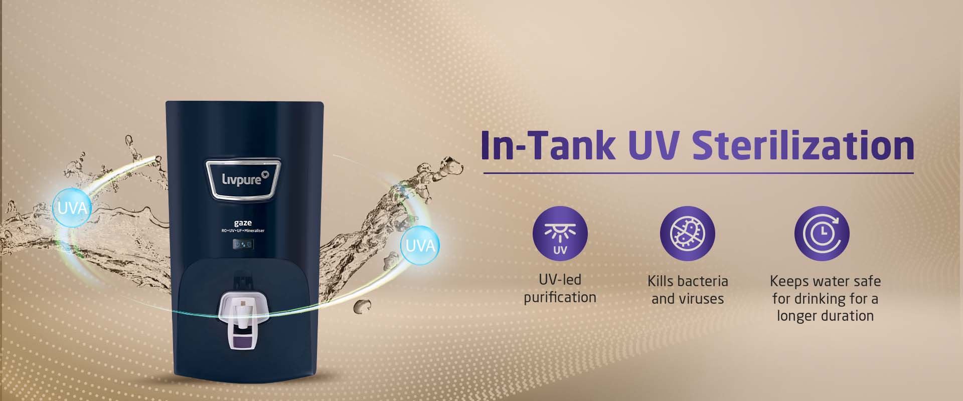 Buy Livpure Gaze 7L RO+UV+UF+Min Water Purifier with 7 Stage ...