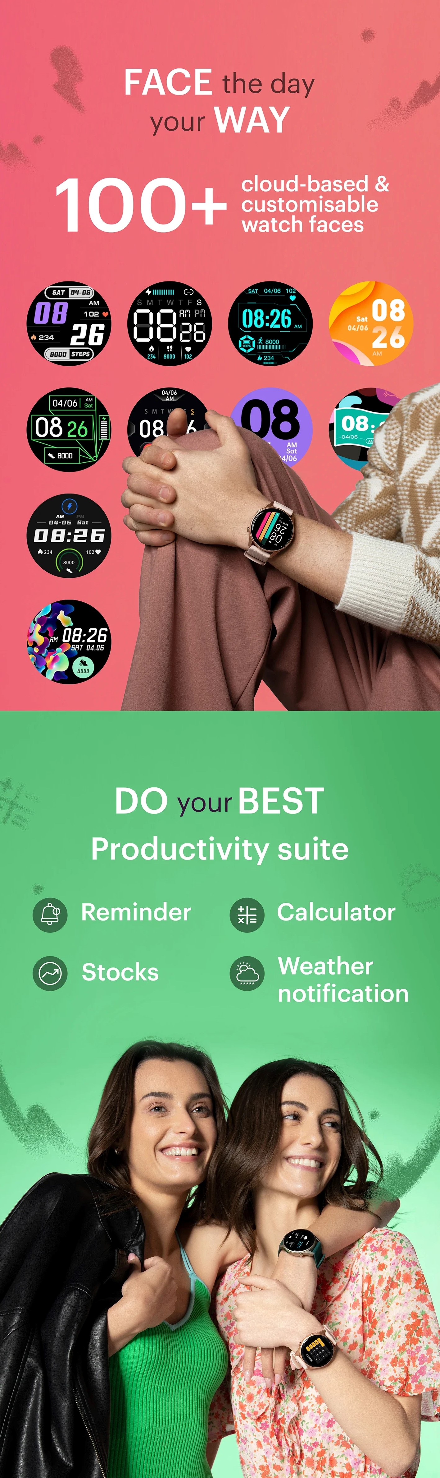 Buy Noise NoiseFit Crew Smart Watch, 3.50 cms (1.38 inch) Round Display ...