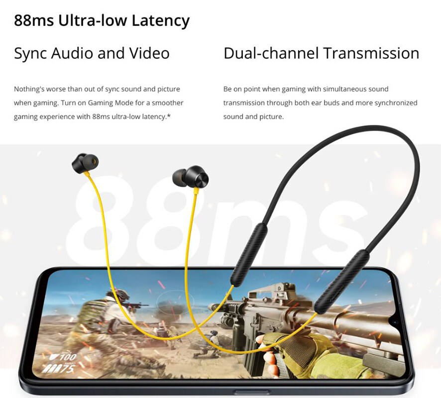 Buy Realme 2S Wireless Neckband Earphone with 24 Hours Playback, Black ...