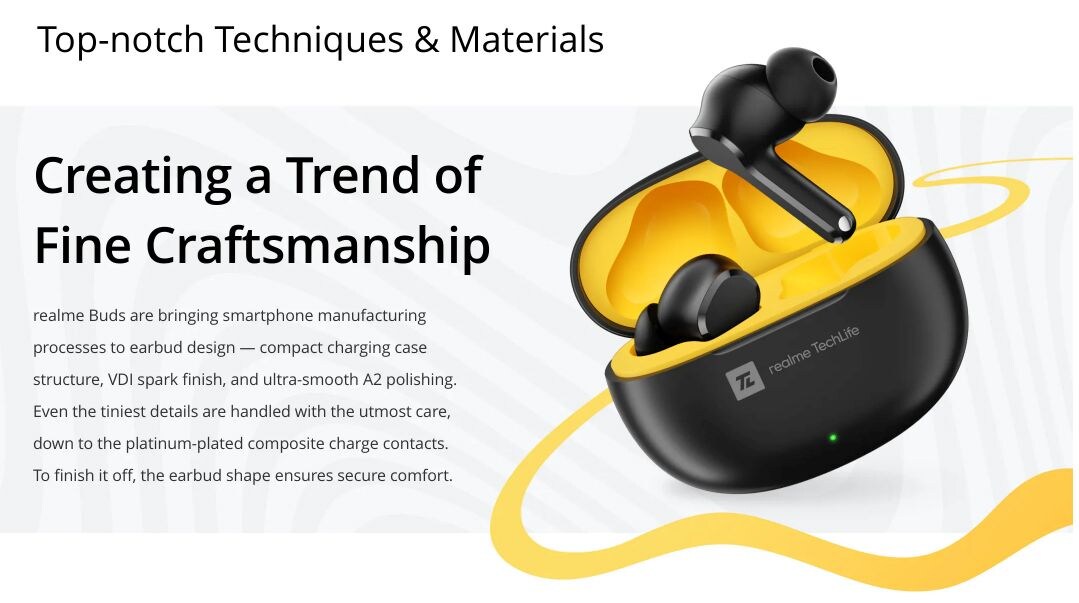 Buy Realme Techlife T100 TWS Earbuds with 28 Hours Playback, IPX5 Water ...