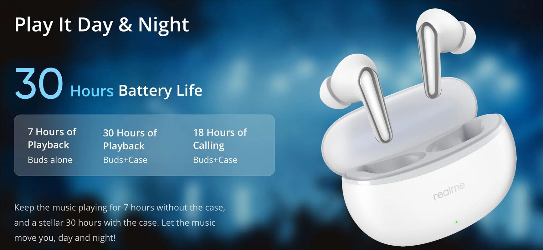 Buy Realme Air 3 Neo TWS Earbuds with 30 Hours Playback, Starry Blue ...