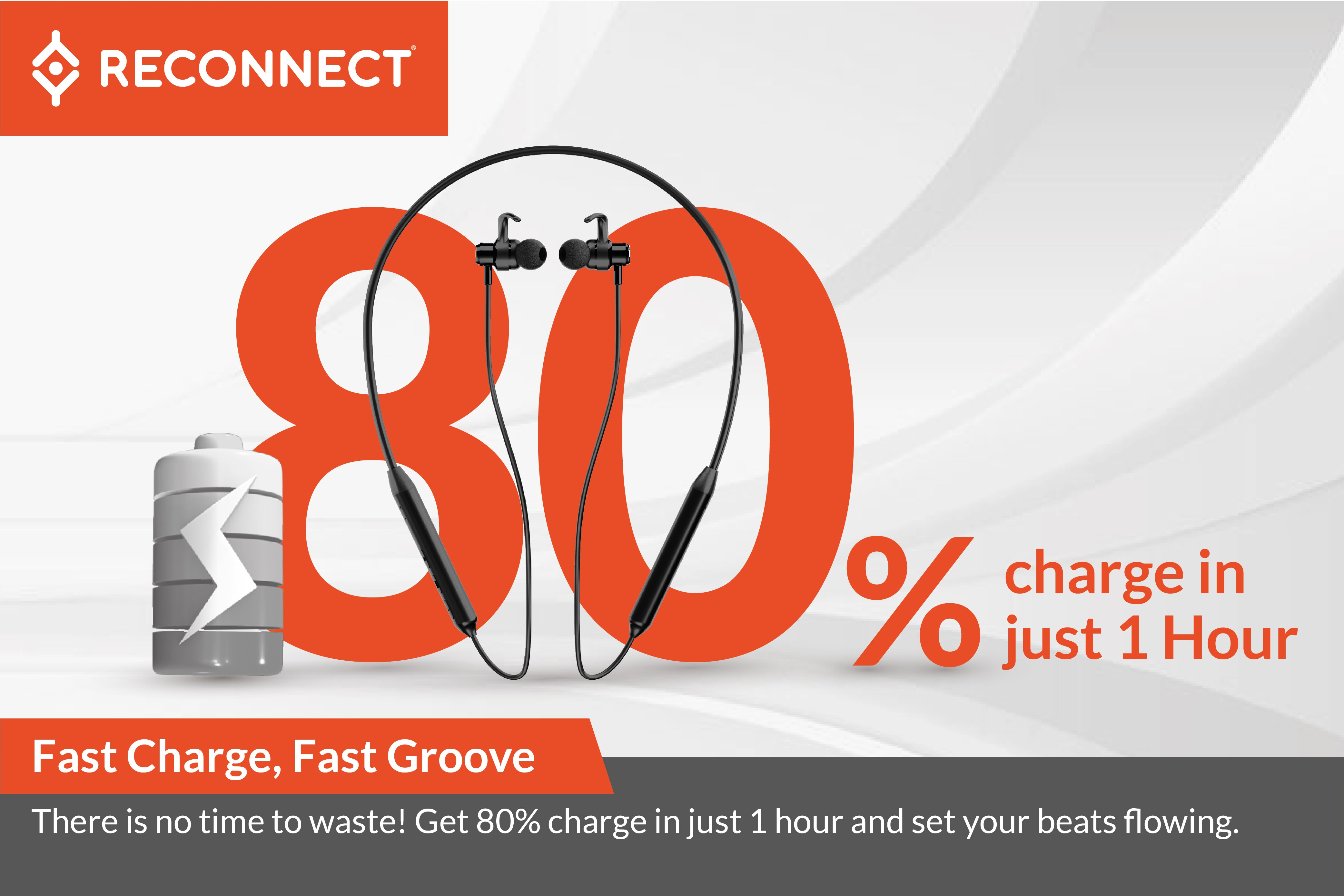 Buy Reconnect Dank Pro Wireless Neckband, Up to 25 Hours of Playtime ...