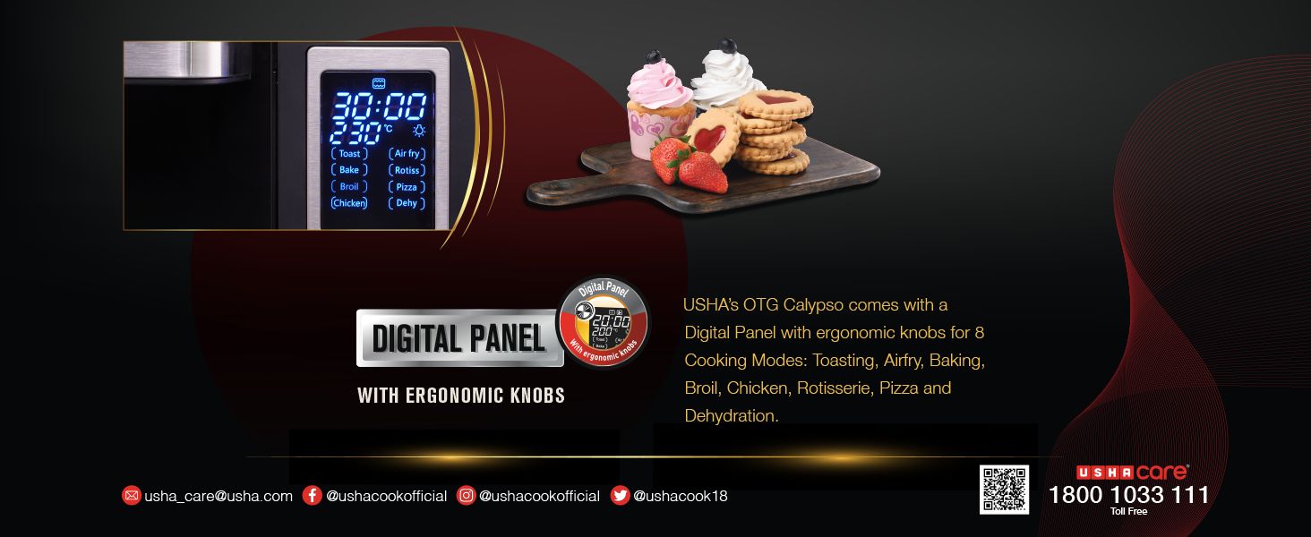 Usha 30 litres Oven Toaster Grill (OTG) CALYPSO W30 with Turbo Convection - JioMart