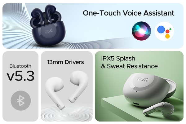 Buy boAt Airdopes Zing TWS Earbuds with 75 Hours Playtime, Quad Mics ...