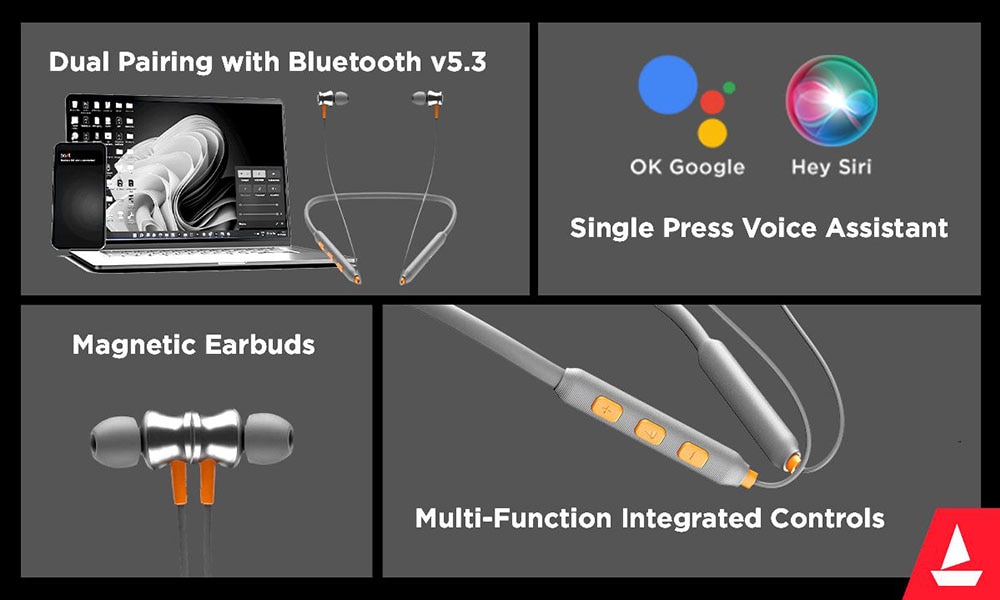 Buy boAt Rockerz 185 Pro Bluetooth Neckband Earphone, Upto 20 hrs of ...