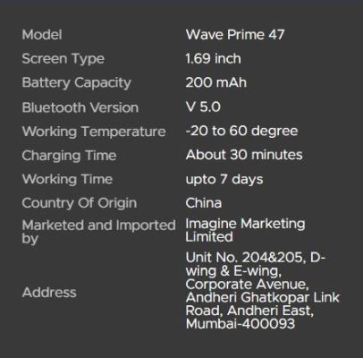 Buy boAt Wave Prime47 Smart Watch with 4.29 cm (1.69 inch) HD Display ...